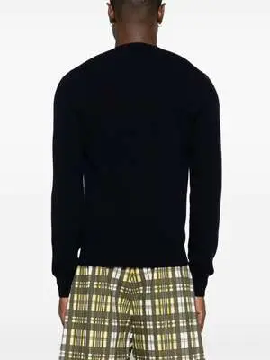 Play Comme Des Garcon Heart-patch Wool Jumper - Blue