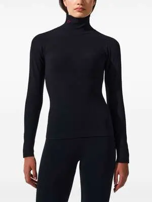Perfect Moment Star-embroidered Thermal Top - Black