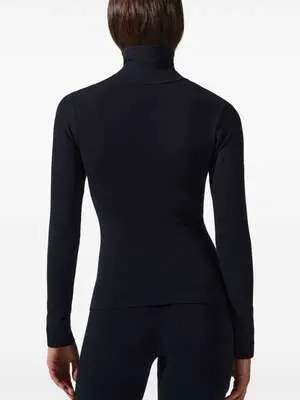 Perfect Moment Star-embroidered Thermal Top - Black