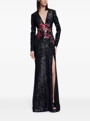 Elie Saab Embroidered Sequinned Gown