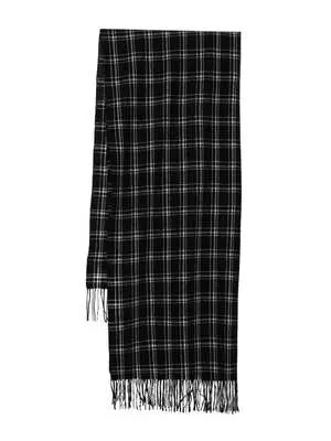 UNDERCOVERISM Checked Scarf Black
