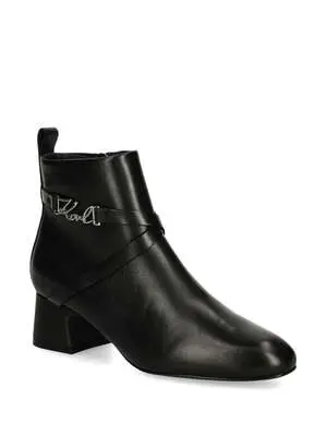 Karl Lagerfeld 50mm Logo Ankle Boots