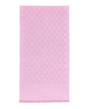 Gucci Gg Logo Scarf - Rose
