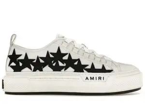 Amiri Stars Court Low Sneakers - White/black