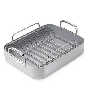 CARAWAY Nonstick Roasting Pan With Rack - Gray