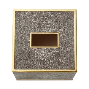 Aerin Faux Shagreen Tissue Box Cover