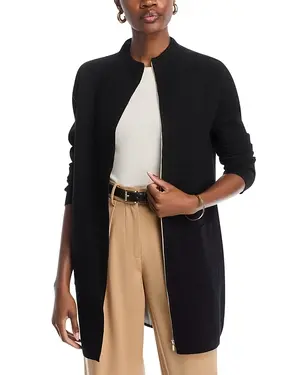 T Tahari Funnel Neck Long Coat