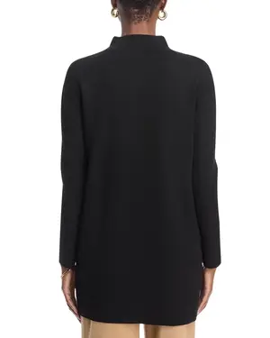 T Tahari Funnel Neck Long Coat