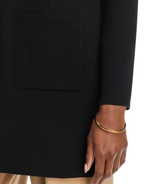 T Tahari Funnel Neck Long Coat