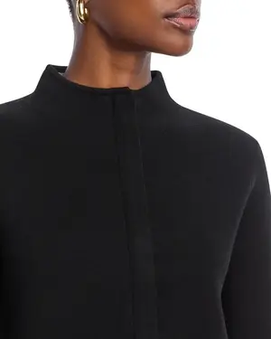 T Tahari Funnel Neck Long Coat