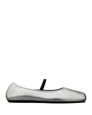 Tory Burch Runway Ballet Flats - Silver