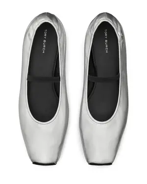 Tory Burch Runway Ballet Flats - Silver