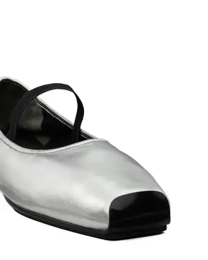 Tory Burch Runway Ballet Flats - Silver