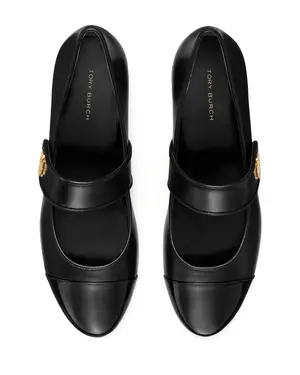 Tory Burch Cap-toe Mary Jane Flats - Perfect Black