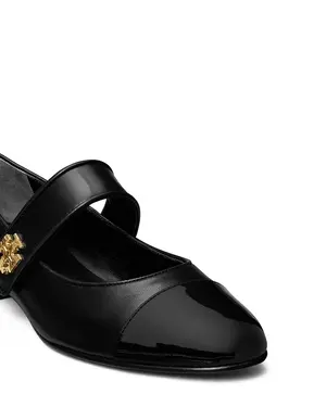 Tory Burch Cap-toe Mary Jane Flats - Perfect Black