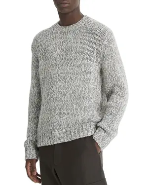 Vince Homespun Marl Sweater - Medium Heather Grey