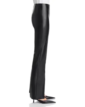 Lyssé Textured Faux Leather Trousers - Black