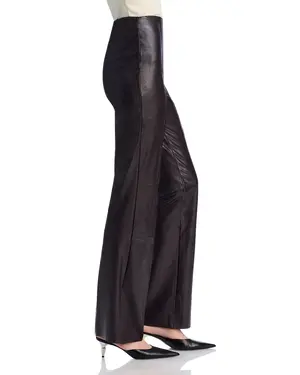 Lyssé Textured Faux Leather Trousers