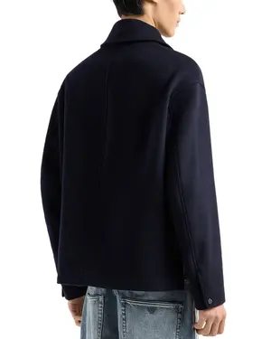 Emporio Armani Asymmetrical Wool Biker Jacket