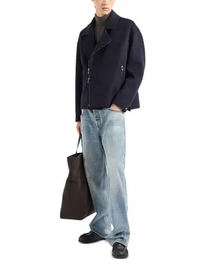 Emporio Armani Asymmetrical Wool Biker Jacket