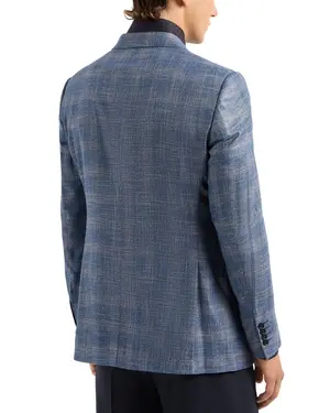 Emporio Armani Notch Lapel Plaid Blazer