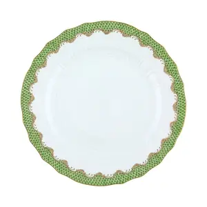 HEREND Fish Scale Dinner Plate - Evergreen