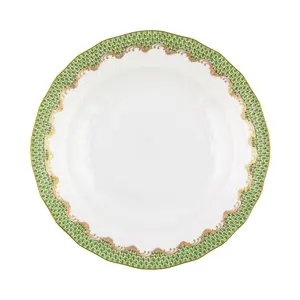 HEREND Fish Scale Dessert Plate - Evergreen