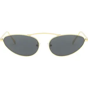 FIFTH & NINTH Daphne 60mm Polarized Cat Eye Sunglasses - Gold / Black