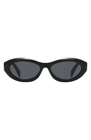 FIFTH & NINTH Leona 54mm Polarized Sunglasses - Black / Black