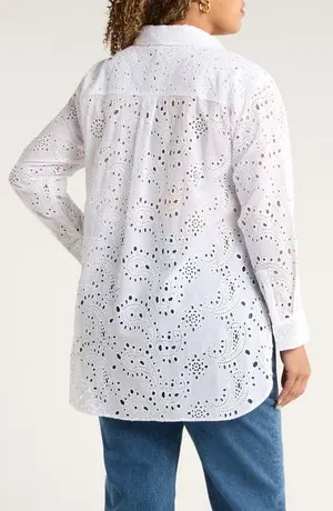 Universal Standard The Anglaise Stretch Poplin Shirt