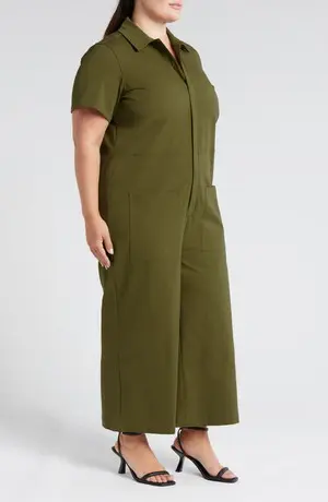 Universal Standard Kate Twill Jumpsuit - Ivy