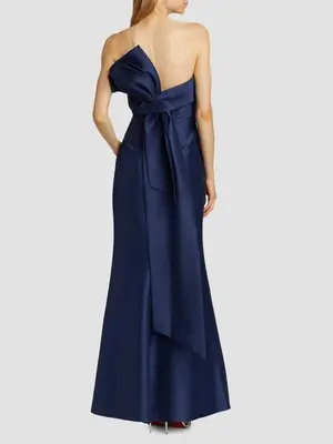 Badgley Mischka Satin Strapless Gown