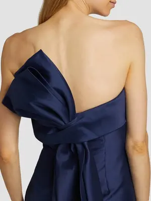 Badgley Mischka Satin Strapless Gown