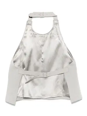 Wardrobe.NYC Backless Halterneck Top - Grey