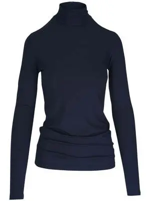 Akris High Neck Jersey Top - Blue