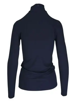 Akris High Neck Jersey Top - Blue