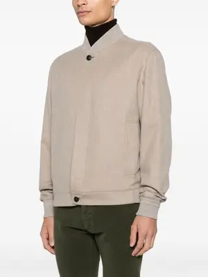 Zegna Oasi Cashmere Bomber Jacket - Neutrals