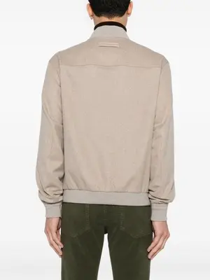 Zegna Oasi Cashmere Bomber Jacket - Neutrals