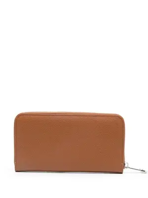 DOUCAL'S Leather Continental Wallet - Brown