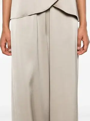 BLANCA VITA Satin Trousers - Neutrals