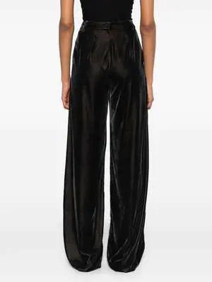 BLANCA VITA Velvet Palazzo Trousers - Grey
