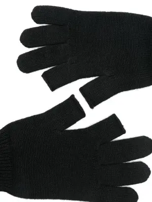 Rick Owens Virgin Wool Gloves - Black