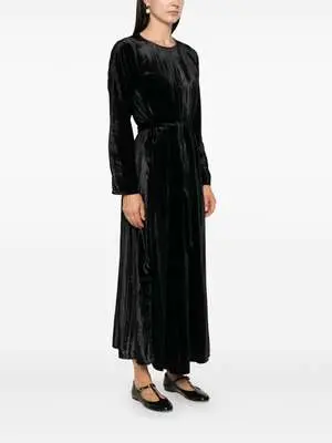 FORTE_FORTE Pleated Velvet Maxi Dress