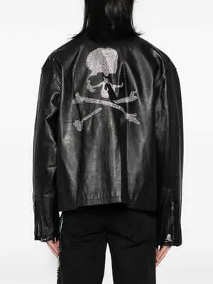 MASTERMIND WORLD Full-zip Leather Jacket
