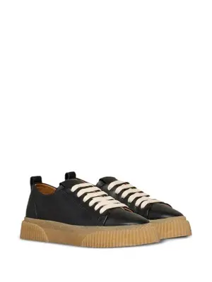 AMI Paris Leather Lace-up Sneakers