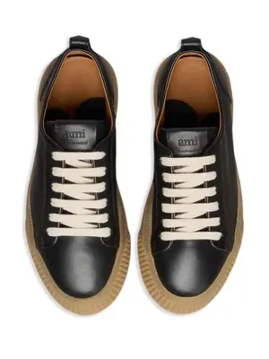 AMI Paris Leather Lace-up Sneakers