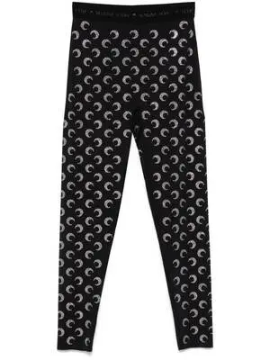 MARINE SERRE Crescent Moon-embellished Leggings