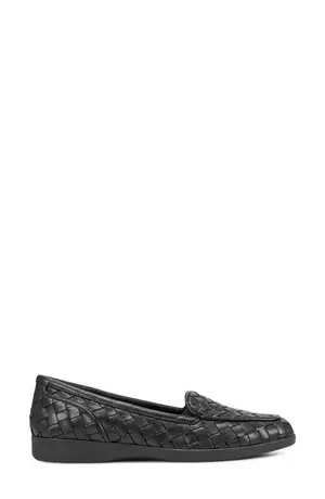 Easy Spirit Woven Apron Toe Flat - Black