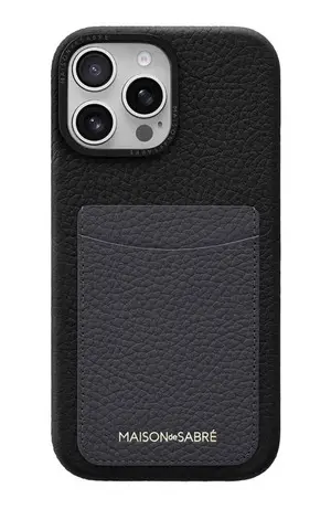 MAISON DE SABRE Card Phone Case - Graphite Caviar