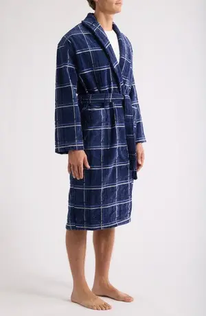 Majestic International Out Of Office Stripe Terry Velour Robe